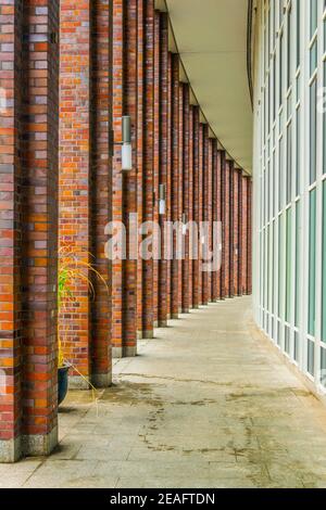 Kleine Alster, Hamburg in summer with swans and ducks swimming in lake ...