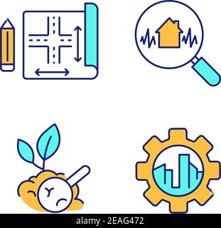 Civil engineering line icons collection. Infrastructure, Planning ...