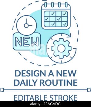 work habits line icon, outline symbol, vector illustration, concept ...