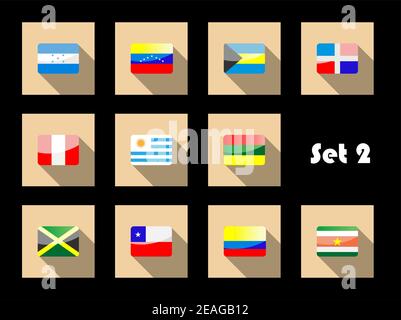 Suriname flag, flat design of flags collection Stock Vector Image & Art ...