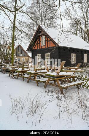 Lehde, Germany. 07th Feb, 2021. Winter atmosphere in the Spreewald at ...