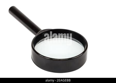 Forensic magnifier isolated on white background Stock Photo - Alamy