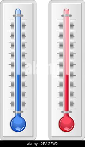 Thermometer equipment showing hot or cold weather .Celsius and ...