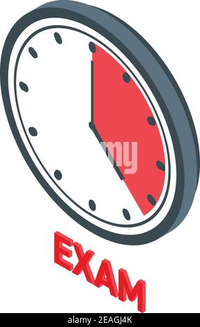 Time for test, exam. Pencil, hourglass and list questionnaire. Vector ...