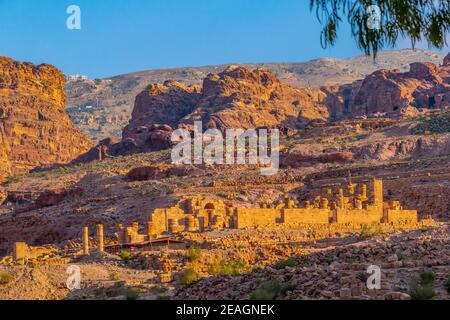 columns at Great Temple Nabataean ancient town Petra Jordan Arabia ...