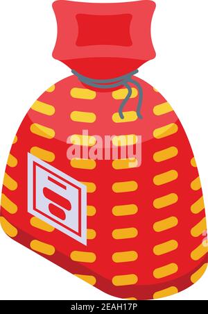 Pocket lucky bag icon. Isometric of pocket lucky bag vector icon for ...