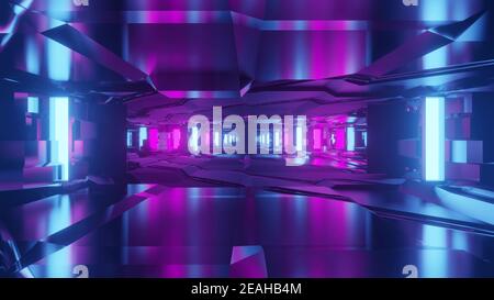 Illustrative of futuristic purple and blue colors background with a ...
