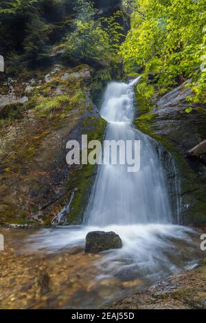 Resov waterfalls on the river Huntava in Nizky Jesenik, Northern ...