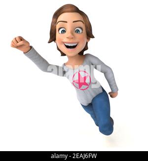 Fun 3D cartoon teenage girl Stock Photo - Alamy