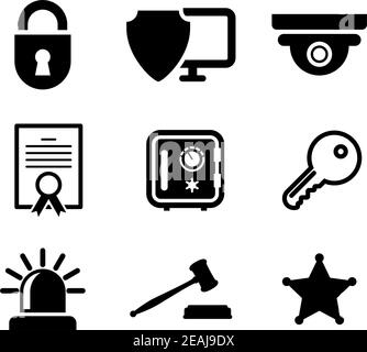 Black and white icon depicting a gavel next to a checkmark, symbolizing ...