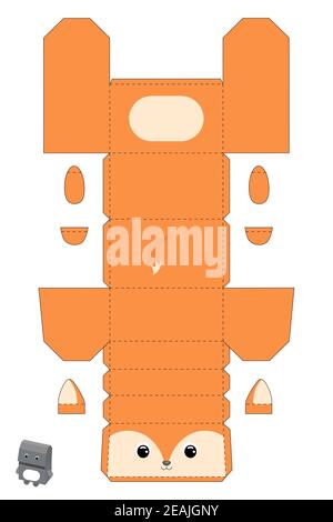 DIY party favor fox box for birthdays, baby showers for sweets, candies ...