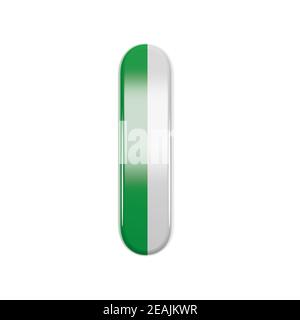 Italian letter Y - Capital 3d Italy flag font - suitable for Italy ...