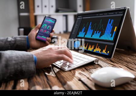 Mobile Analytics KPI Dashboard Stock Photo - Alamy