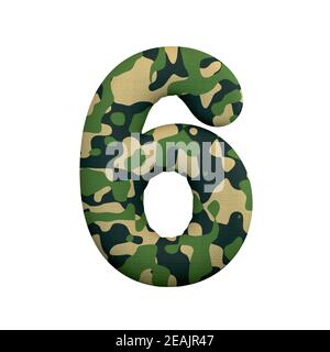 Army number 7 - 3d Camo digit isolated on white background. This ...