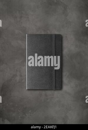 black closed notebook mockup isolated on white Stock Photo - Alamy