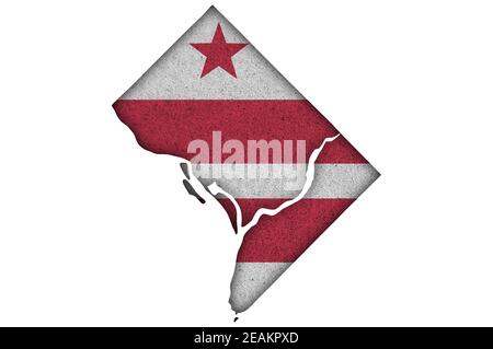 Washington DC Outline Map and Flag Stock Photo - Alamy