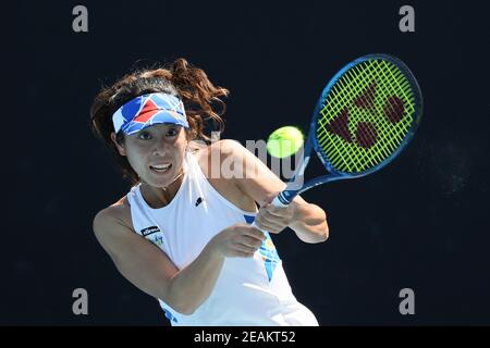 February 10, 2021: Ena SHIBAHARA of Japan in action with new doubles ...