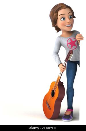 Fun 3D cartoon teenage girl Stock Photo - Alamy