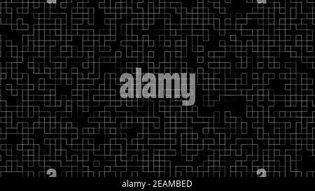 Computer generated small cubes from thin lines. 3d rendering abstract ...