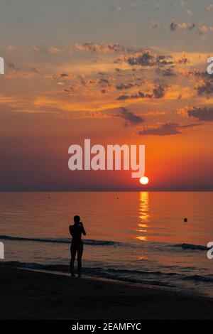 Sunset in Rodi Garganico, National park Gargano, Apulia, Italy Stock ...