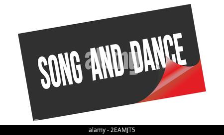 SONG AND DANCE text on red grungy rectangle vintage stamp Stock Photo ...