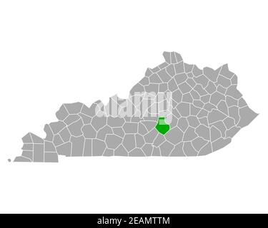 Map of Casey in Kentucky Stock Photo - Alamy