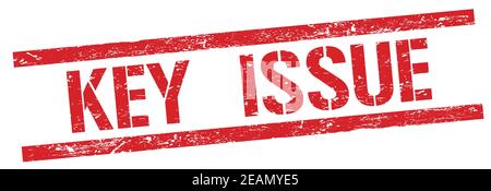 KEY ISSUE red grungy rectangle stamp sign Stock Photo - Alamy