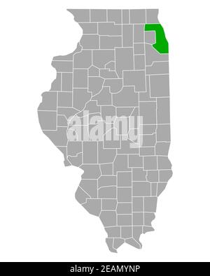 Map of Cook in Illinois Stock Photo - Alamy