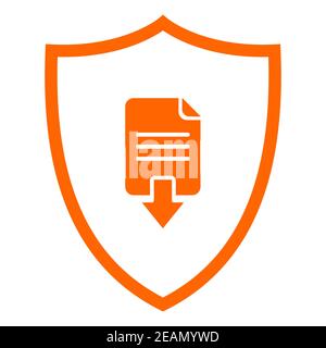 Document and shield Stock Photo - Alamy