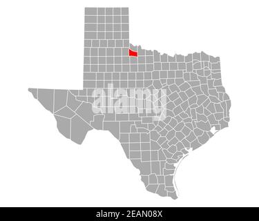 Map of Foard in Texas Stock Photo - Alamy