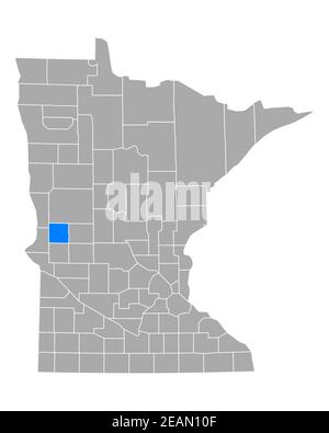 Map of Grant in Minnesota Stock Photo - Alamy