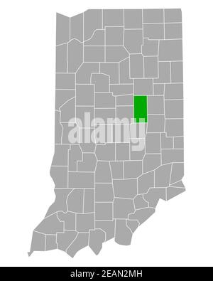 Map of Madison in Indiana Stock Photo - Alamy