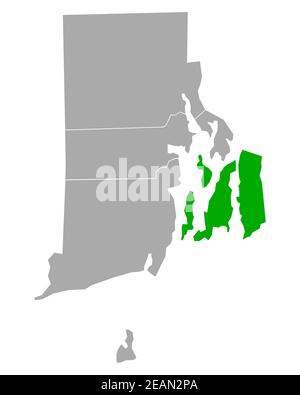 Map of Newport County, Rhode Island. Covers area north from Brenton's ...