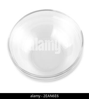 empty clean glass bowl on a white background Stock Photo - Alamy