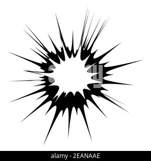 Explode Flash, Cartoon Explosion, Star Burst Isolated on White ...
