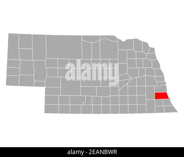 Map of Otoe in Nebraska Stock Photo - Alamy