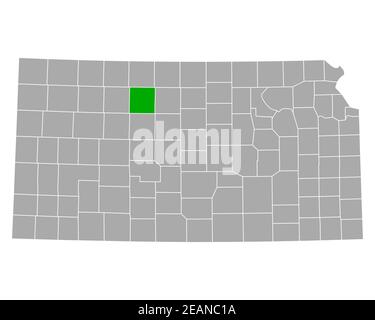 Map of Rooks in Kansas Stock Photo - Alamy
