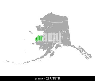 Map of Wade Hampton in Alaska Stock Photo - Alamy