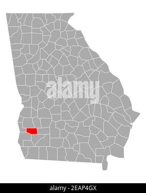 Map of Calhoun in Georgia Stock Photo - Alamy
