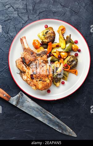 Roasted rack of pork Stock Photo - Alamy