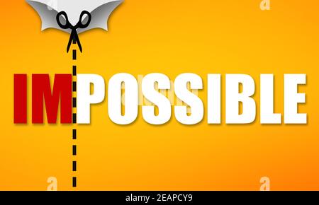 making the impossible possible concept of motivation Stock Photo - Alamy