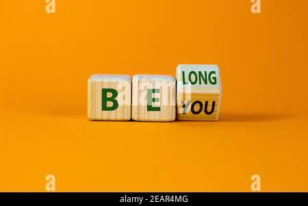 Be here belong symbol. Turned a cube and changed words 'be here' to ...
