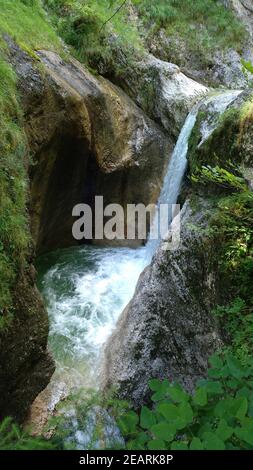 Almbachklamm, Almbach gorge, Berchtesgaden national park, bavaria ...