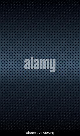 Blue perforated background with black holes and glow Stock Photo - Alamy