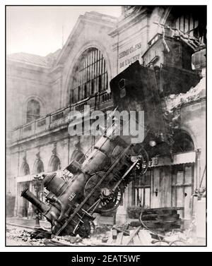 Train wreck at Montparnasse 1895 Stock Photo - Alamy