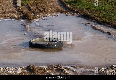 Frozen water tank Stock Photo - Alamy