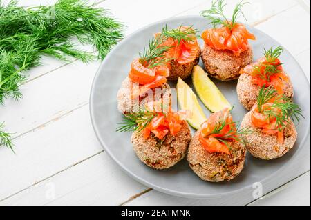 pan fried cod roe Stock Photo - Alamy