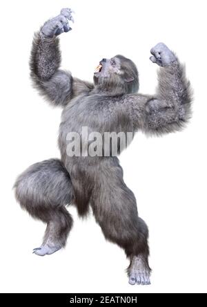 3D Rendering Snow Beast on White Stock Photo - Alamy