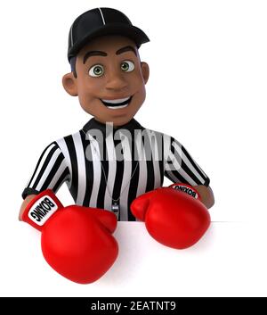 Fun 3D Illustration of an american Referee Stock Photo - Alamy