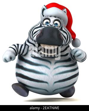 Fun zebra - 3D Illustration Stock Photo - Alamy